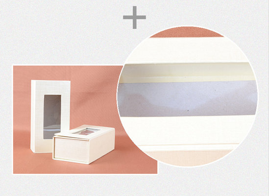 Beautiful Single Perfume Packaging Boxes , Hard Rigid Cardboard Window Box