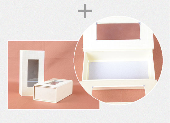 Beautiful Single Perfume Packaging Boxes , Hard Rigid Cardboard Window Box