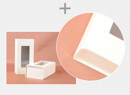 Beautiful Single Perfume Packaging Boxes , Hard Rigid Cardboard Window Box