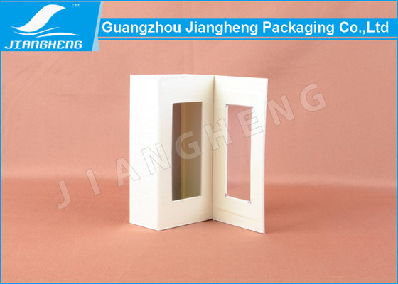Beautiful Single Perfume Packaging Boxes , Hard Rigid Cardboard Window Box
