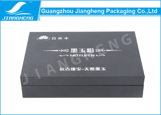 Big Black Essential Oil Packaging Fashionable Logo Printed Rigid Design