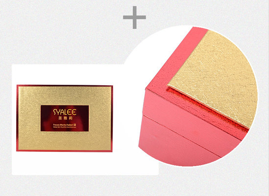 Recycled Custom Cosmetic Packaging Boxes Texture Paper Wooden EVA Insert