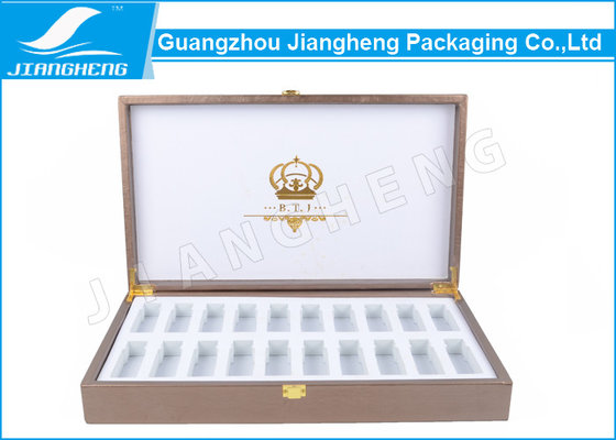 Leather Eco Friendly Gift Box Small Rectangular Golden Stamped Logo