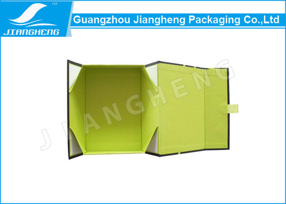 Green Square Folding Box Packaging Environmental Friendly With Clear Window
