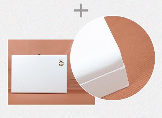 White Embossed Leather Gift Box , Hot Golden Stamped Cosmetics Gift Box