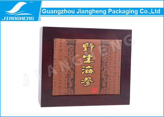 Paper Wooden Tea Gift Boxes Classical Stoving Varnish Hot Stamped Logo