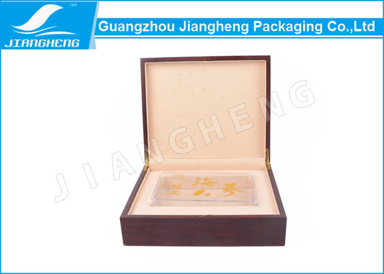 Paper Wooden Tea Gift Boxes Classical Stoving Varnish Hot Stamped Logo