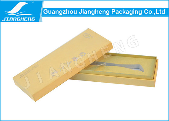 Rectangular Yellow Recyclable Cardboard Boxes Personalized Based And Lid Structure