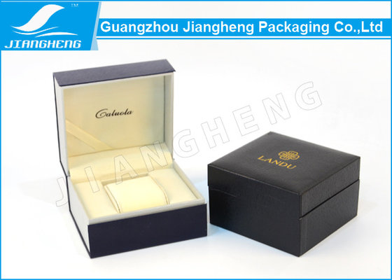 High End Single Watch Packaging Boxes Customized With Hinged Lid