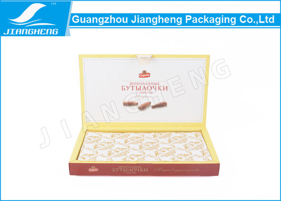 Rectangle Custom Printed Cardboard Boxes Recyclable For Chocolate Packaging