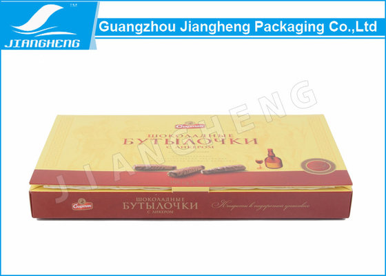 Rectangle Custom Printed Cardboard Boxes Recyclable For Chocolate Packaging