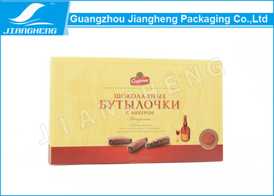 Rectangle Custom Printed Cardboard Boxes Recyclable For Chocolate Packaging