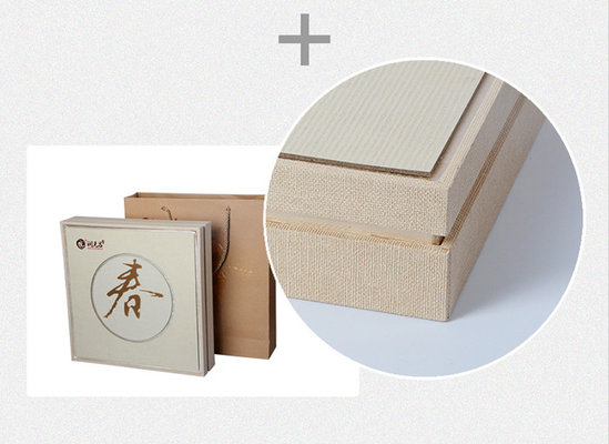 Square White Eco Friendly Gift Box Wooden Paper For Tea Tins Packaging
