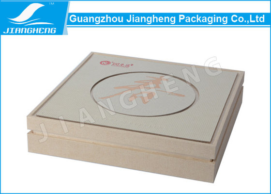 Square White Eco Friendly Gift Box Wooden Paper For Tea Tins Packaging