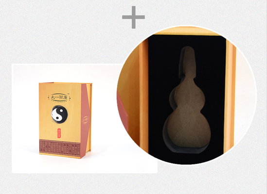 Magnet Flap Cardboard Tea Gift Boxes , Durable Yellow Rectangular Gift Box