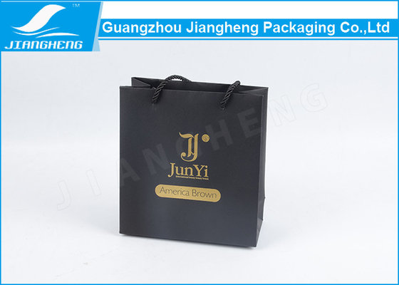 Eco Logo Branded Paper Gift Bags With Handles Matt Lamination Printed