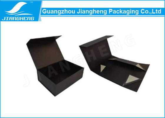 CMYK Printing Folding Packing Boxes , Ribbon Closure Cardboard Packaging Boxes