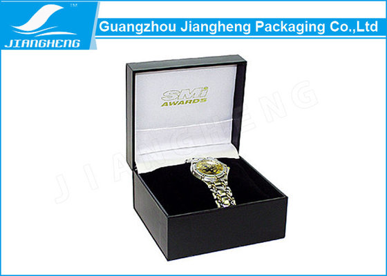 Black Square Watch Gift Boxes Traditional Style With Foil Stamping Logo