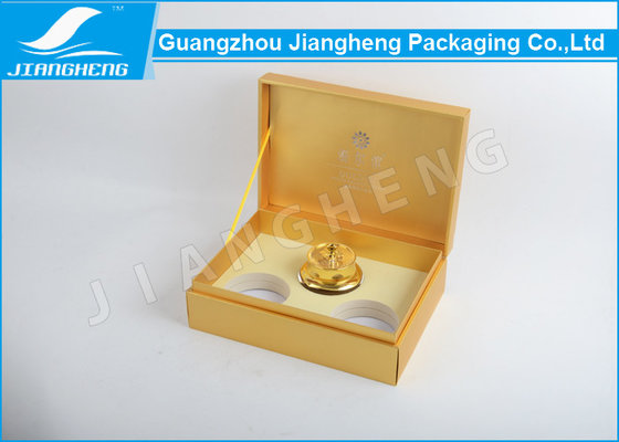Golden Paper Cardboard Perfume Packaging Boxes Top Grade Empty Perfume Boxes