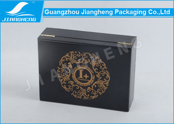 Rectangle Matte Effect Wooden Perfume Gift Boxes With Gold Hardware Hinges