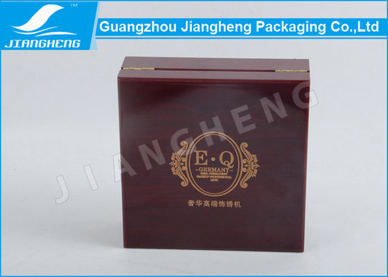 Essential Oil Packaging Cosmetic Gift Box Red Square Matte Laminated MDF Wooden