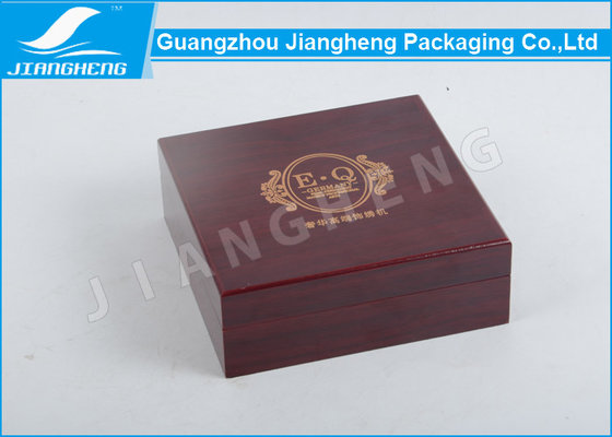 Essential Oil Packaging Cosmetic Gift Box Red Square Matte Laminated MDF Wooden