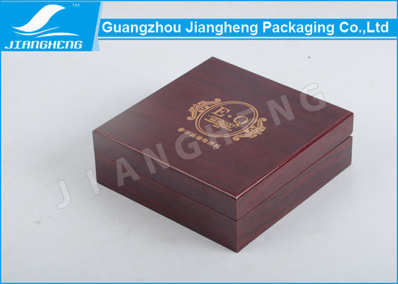 Essential Oil Packaging Cosmetic Gift Box Red Square Matte Laminated MDF Wooden