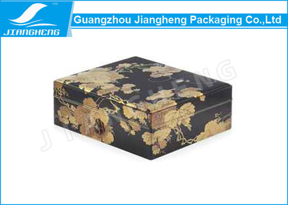 Golden Silk - Screened Pattern Wooden Packaging Box For Jewelry / Gift / Perfume