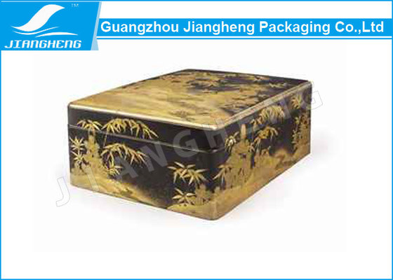 Golden Silk - Screened Pattern Wooden Packaging Box For Jewelry / Gift / Perfume