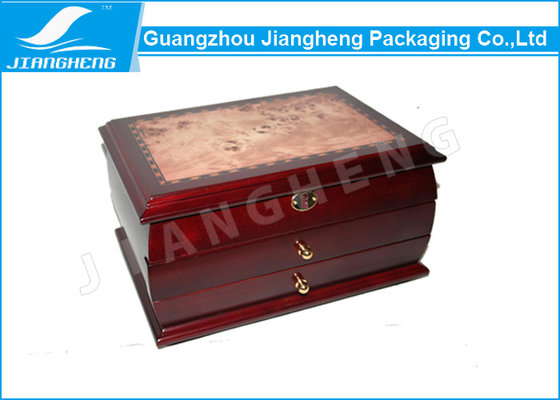 Drawer Style Wooden Jewelry Gift Box Solid Wooden Keepsake Box Customized Size