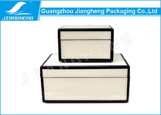 Various Color Decorative Wooden Boxes / Gift Boxes With Velvet Insert Gold Hinges