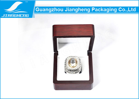 Jewelry Packing Wooden Gift Box , Ring Lacquer Wooden Box With Carved Logo