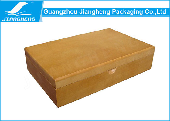 Jewelry Packing Wooden Gift Box , Ring Lacquer Wooden Box With Carved Logo