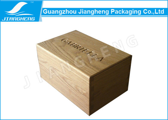 Brown Wooden Jewellery Box , Small Wooden Box For Gift Packaging