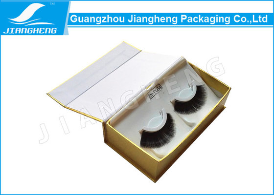 White Cardboard Paper Eyelash Packaging Box , Book Shaped Gift Box