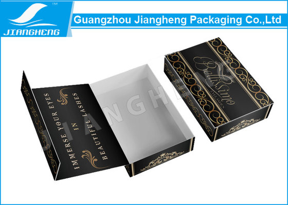 White Cardboard Paper Eyelash Packaging Box , Book Shaped Gift Box