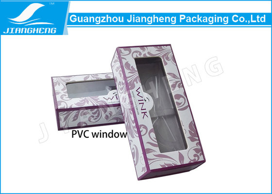 Fashionable False Eyelash Packaging Cardboard Box With Clear Window