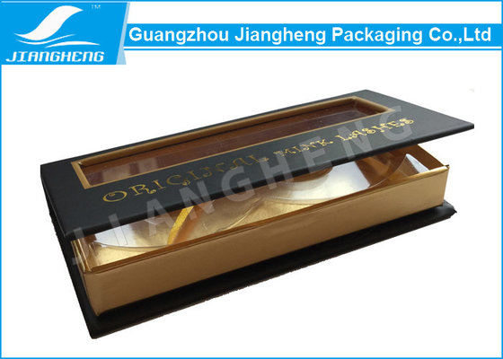 Rectangle Eyelash Packaging Gift Box PVC Window Rigid Paper Material