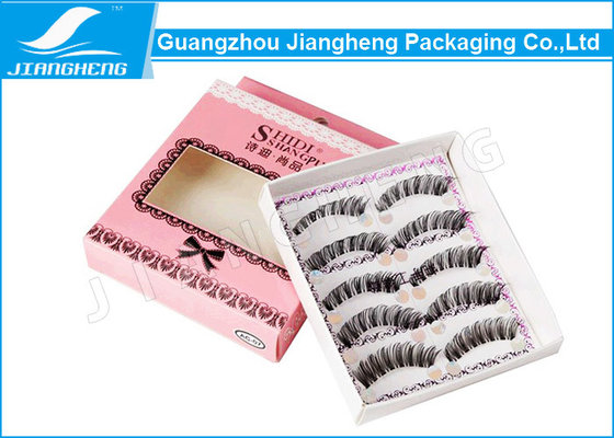 Rectangle Eyelash Packaging Gift Box PVC Window Rigid Paper Material