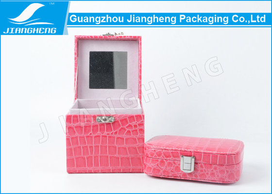 Professional Small Leather Gift Box Bright Pink Color For Women