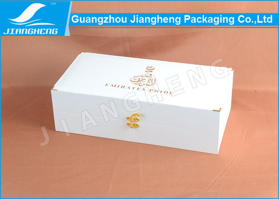 Handmade 3 Bottles Leather Perfume Packaging Boxes with Lock Closure