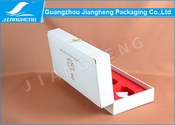 Handmade 3 Bottles Leather Perfume Packaging Boxes with Lock Closure