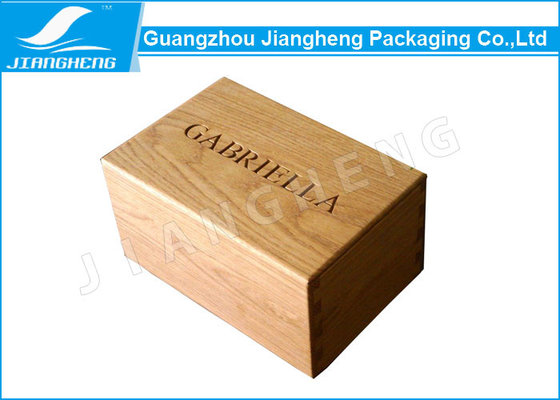 Beautiful Hot Foil Stamping Wooden Gift Box Laser Cut For Jade Storage