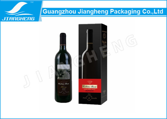Foldable Paper Luxury  Wine Bottle Packaging Boxes For One Bottle Customized Color