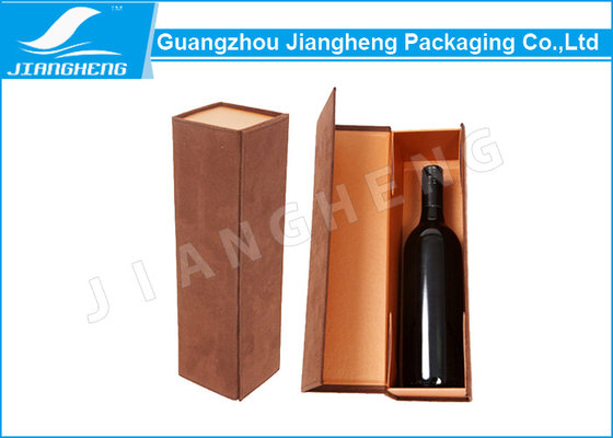 Foldable Paper Luxury  Wine Bottle Packaging Boxes For One Bottle Customized Color
