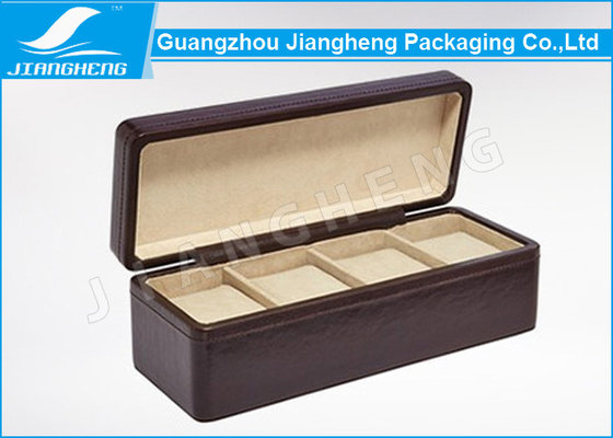 Rectangle Shape Watch Packaging Boxes MDF Wooden Material With Pillow