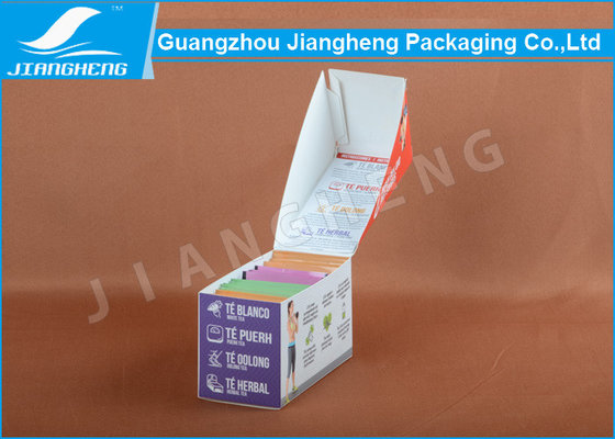 Matte lamination gift tea box 350gsm coated paper for 40 bags with partitions