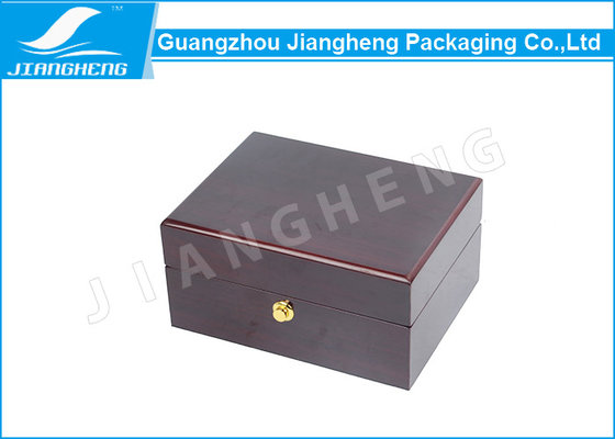 Brown Keepsake Personalised Wooden Box Packaging For Perfume / Watch / Gift