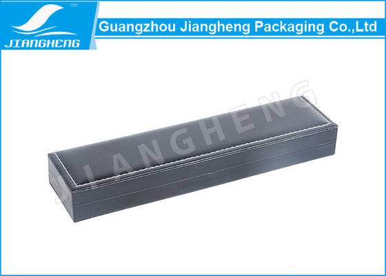 Rectangle Black Leather Single Watch Packaging Boxes With Foam Insert OEM