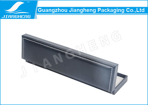 Rectangle Black Leather Single Watch Packaging Boxes With Foam Insert OEM